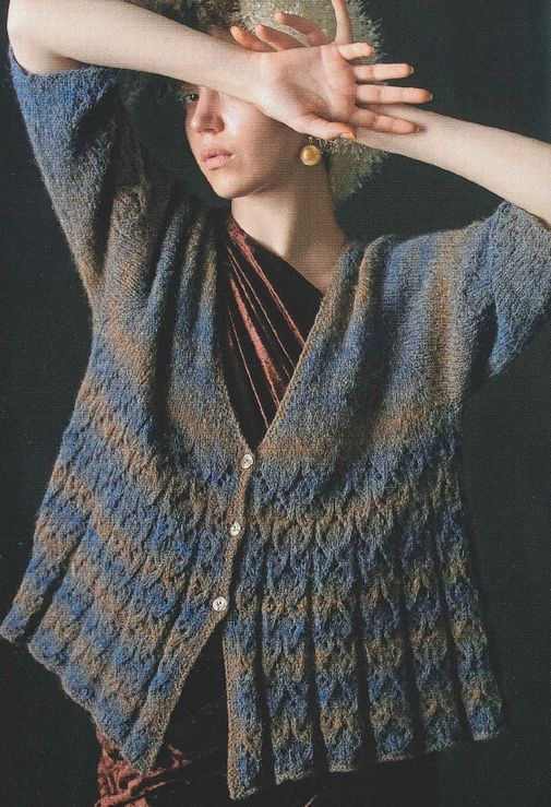 アルパカレジェーログラデーション ラグランカーディガン: 毛糸まつりのジオログ